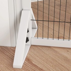 PawHut Bezpečnostní Bariera pro Psy, 2-panelová nastavitelná šířka ochranná bariéra 101-181D x 44Š x 67V cm, pro schody, dveře, chodby, z borovicovéh…