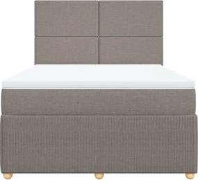 Box spring postel s matrací taupe 140x190 cm textil 3292048