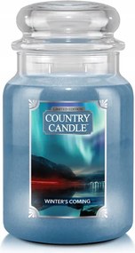 Winter's Coming – Country Candle – velká vonná svíčka se 2 knoty