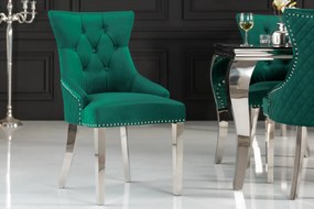 Židle Castle Deluxe - zelený sametová