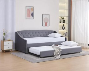 Rozkládací postel 90x200, šedá, ALODA Kondela 0000399617