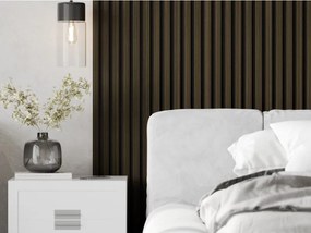 Mexen Lam-F, akustické stěnové lamely 275 × 30 cm, plstěný podklad 8 mm, technická dýha, eben královský, S105-275307-3015-020