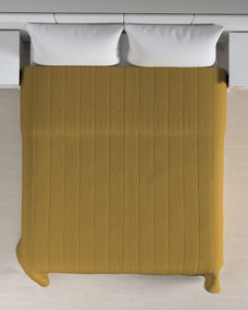 Přehoz s podélným prošitím barva žlutá látka pletený vzor