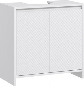 HOMCOM Podskříňková koupelnová skříňka Moderní koupelnová úprava se policí a proti převrhnutí, nosnost 40 kg, 60x30x60 cm, bílá | Aosom
