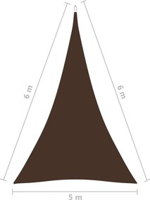 vidaXL Stínící plachta oxfordská látka trojúhelníková 5x6x6 m [135621] Barva: Černá