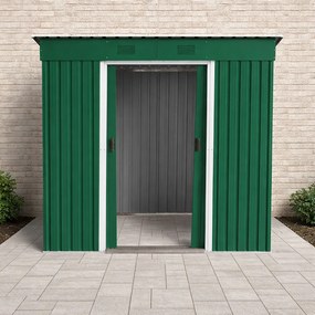 Zahradní domek BestBerg ZD-67GRW / 4,3 m² / 197 × 217 × 202 cm / zelená/bílá
