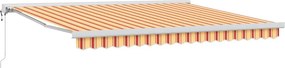 Stahovací markýza Žlutá a Červená 400 × 300 cm Textil a kov 3330539