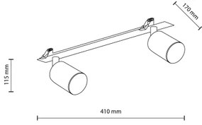 Podhledové bodové svítidlo NEX 2xGU10/10W/230V bílá