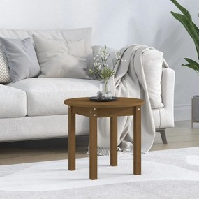 Konferenční stolek medově hnědý Ø 45 x 40 cm masivní borovice - Default Title