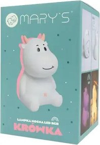 Mary's LED silikonová noční lampička RGB - kravička, růžová