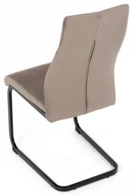 Jídelní židle cappucino látka černé kovové nohy DCL-X7018 CAP2