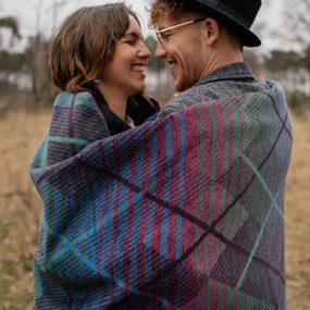 Ibena Jacquard Navan deka modrá