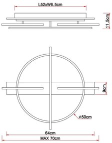 Globo 67295D1 - LED Stropní svítidlo BEATRIX LED/44W/230V