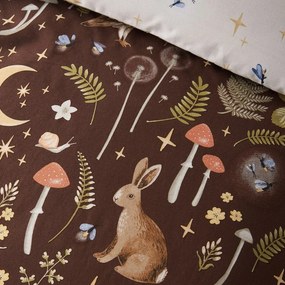 Tmavě hnědé povlečení na jednolůžko 135x200 cm Enchanted Twilight Animals – Catherine Lansfield