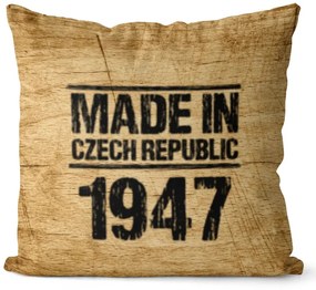 Polštář Made In + rok (Velikost: 55 x 55 cm, rok: 1947)