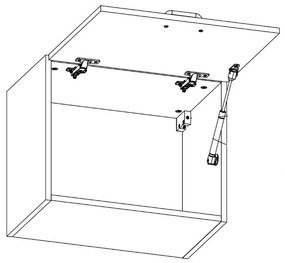ASPEN gr | horní skříňka G50K výklopná | šedá lesk
