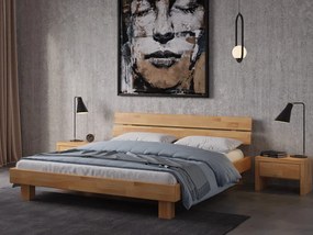 Vysoká postel z bukového dřeva 90x200 cm Getafe