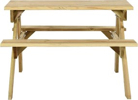 Piknikový stůl a lavice 110x123x73 cm impregnované borové dřevo 318398