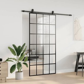 Posuvné dveře se sadou kování černé 102x205 cm ESG Glass 3375855