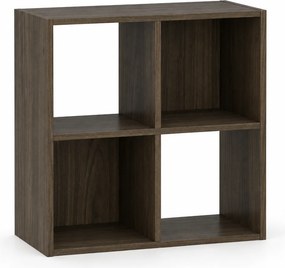 Regál Sinde 2x2, tmavý ořech