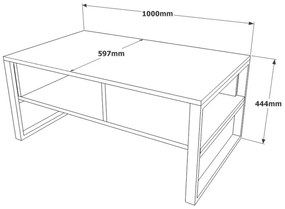 Designový konferenční stolek Hanae 100 cm atlantská borovice