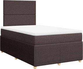 Box spring postel s matrací tmavě hnědá 120x200 cm textil 3294319