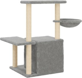 Škrabadlo pro kočky se sisalovými sloupky světle šedé 83 cm 172110
