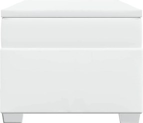 Box spring postel s matrací bílá 90x190 cm umělá kůže 3285190