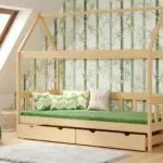 Dětská postel domeček TOBY - přírodní
