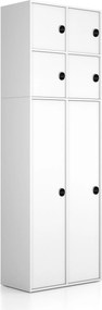 Nástavba pro skříně FRAME, 4x dveře, 872 x 450 x 854 mm, RFID zámek, bílá
