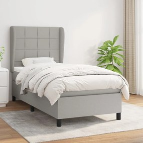 vidaXL Box spring postel s matrací 80 x 200 cm textil [3127921] Barva: Tmavě šedá