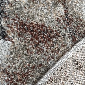 Spoltex, Kusový koberec Universe 841-86 grey/beige kruh, 200x200 (průměr) kruh, šedá, obývací pokoj