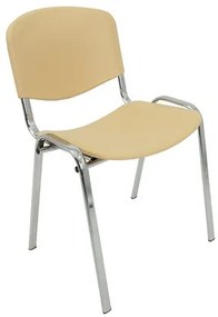 Konferenční plastová židle ISO CHROM Béžová