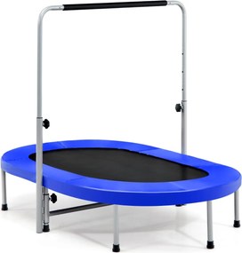 Costway Trampolína pro 2 osoby s výškově nastavitelným madlem mini trampolína