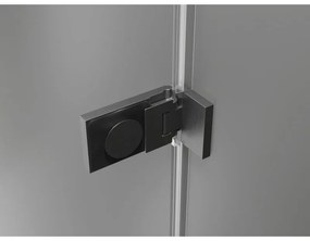 Mexen Lunar-F L, sklápěcí sprchový kout levý 70 x 70 cm, 8mm čiré sklo, pistolově šedý kartáčovaný - 836L-070-070-66-00-L