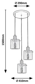 Rabalux - Lustr na lanku 3xE27/40W/230V