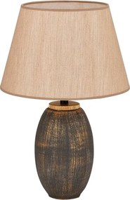 Šedá/béžová stolní lampa s textilním stínidlem (výška 46 cm) Yakamoz – Opviq lights