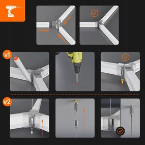 LED Stropní svítidlo LED/456W/85-265V 4000K 522x298 cm CRI 90 IP54 bílá