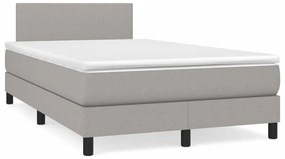 Box spring postel s matrací světle šedá 120x190 cm textil 3269709