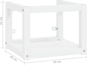 Nástěnný koupelnový regál pod umyvadlo bílý 40x38x31 cm železo 338490