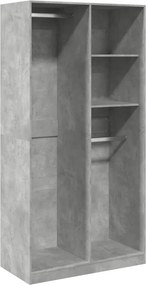 Šatní skříň betonově šedá 100 x 50 x 200 cm dřevotříska 3307768