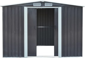 Plechový zahradní domek na nářadí, šedá / bílá, 2,6x3, 1m, HAMAL TYP 3