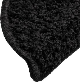 Schodové rohože 15 ks 56 x 17 x 3 cm černé, půlkulaté 133893