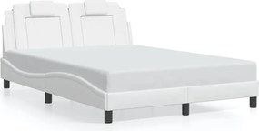 Rám postele Viana s LED bez matrace bílý 140 x 190 cm 3214016