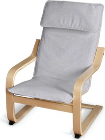 Sedák na dětské křeslo IKEA Poäng barva šedá látka pletený vzor
