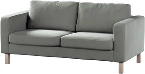 Potah na pohovku IKEA Karlstad 2-místná, nerozkládací, krátký barva šedá látka lesklé, sametová