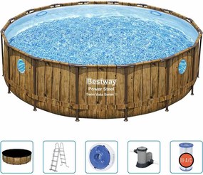 Bestway Bazén Power Steel s příslušenstvím 488 x 122 cm