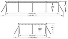 Bestway Steel Pro 4,00 x 2,11 x 0,81 m  + Kartušová filtrace