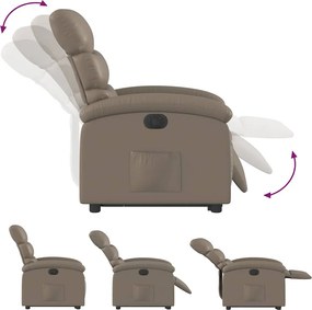 Elektrické zvedací polohovací křeslo cappuccino umělá kůže 3204060