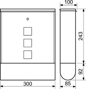 Poštovní schránka RICHTER BK.210.HM (hnědá), RICHTER hnědá